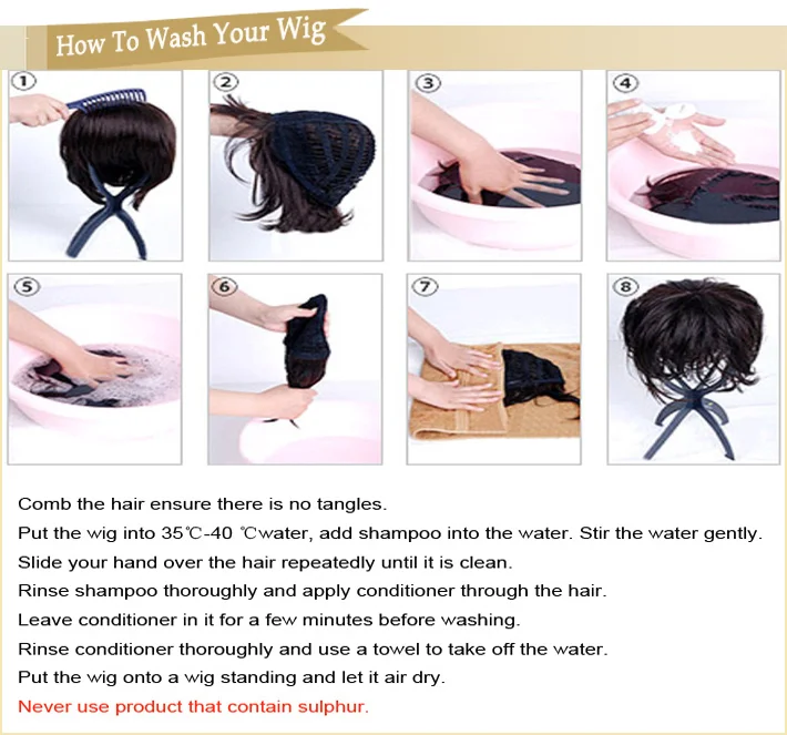 Human hair wig care instructions store